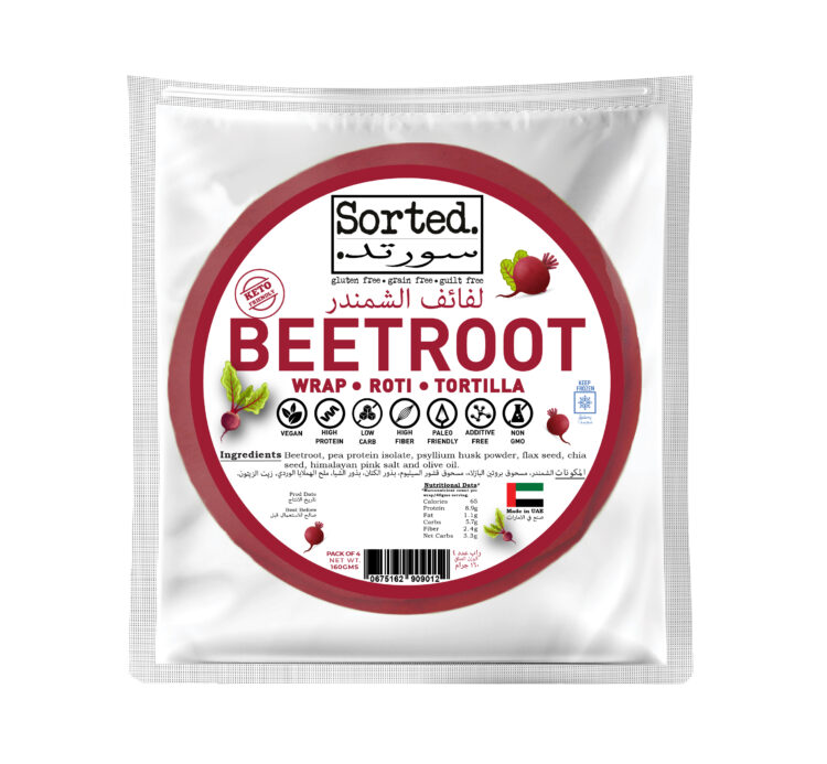 Beetroot Wrap with Pea Protein - 8.9gms Protein | Gluten Free | Pack of ...